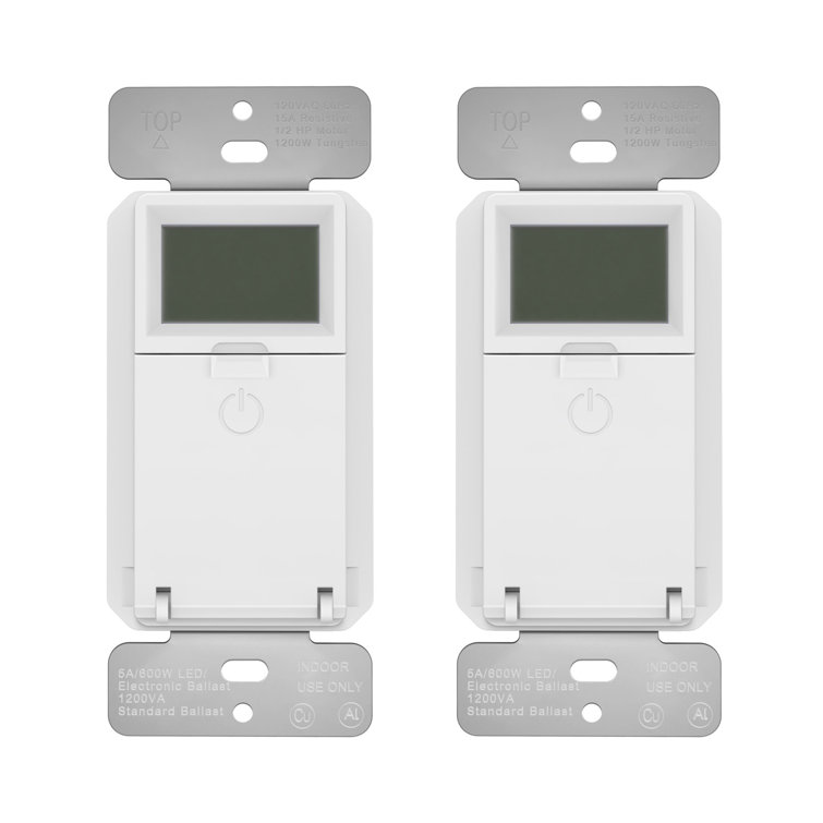 TOPGREENER 15 Tamper Resistant Single Pole Push Button Light Switch | Wayfair